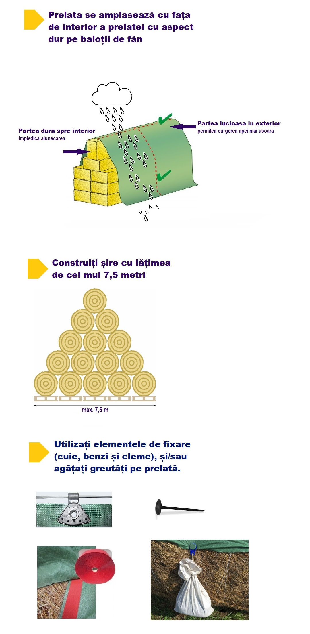Prelata pentru protectie baloti de paie si fan